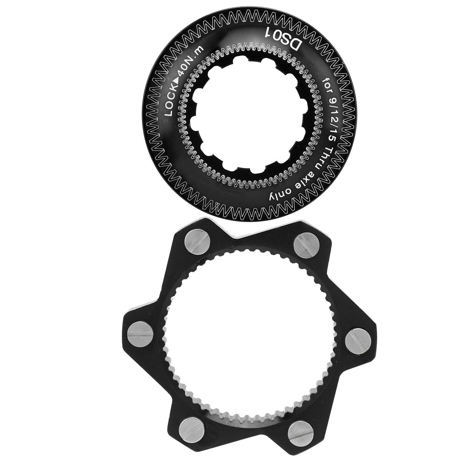 Центральный замок тормоза для велосипеда, комплект из 6 болтов, адаптер для дискового тормозного диска, аксессуар из алюминиевого сплава, черный.