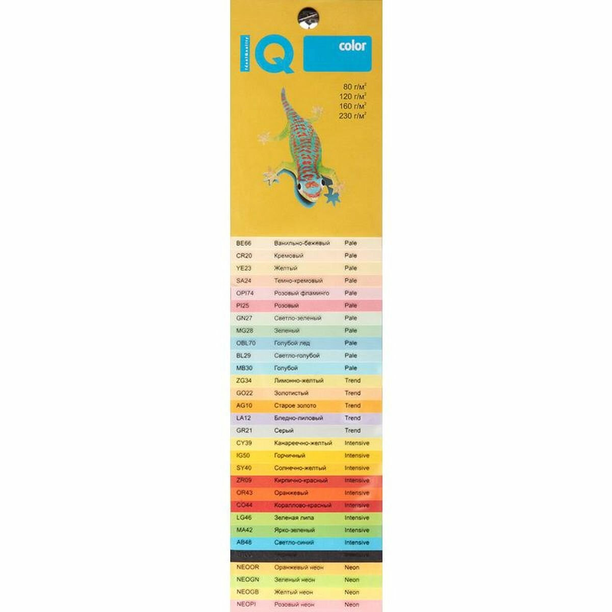 Бумага цветная А4 IQ Color, интенсив кирпично-красная, 80 г/кв. м, 500 листов (ZR09), 5 уп.