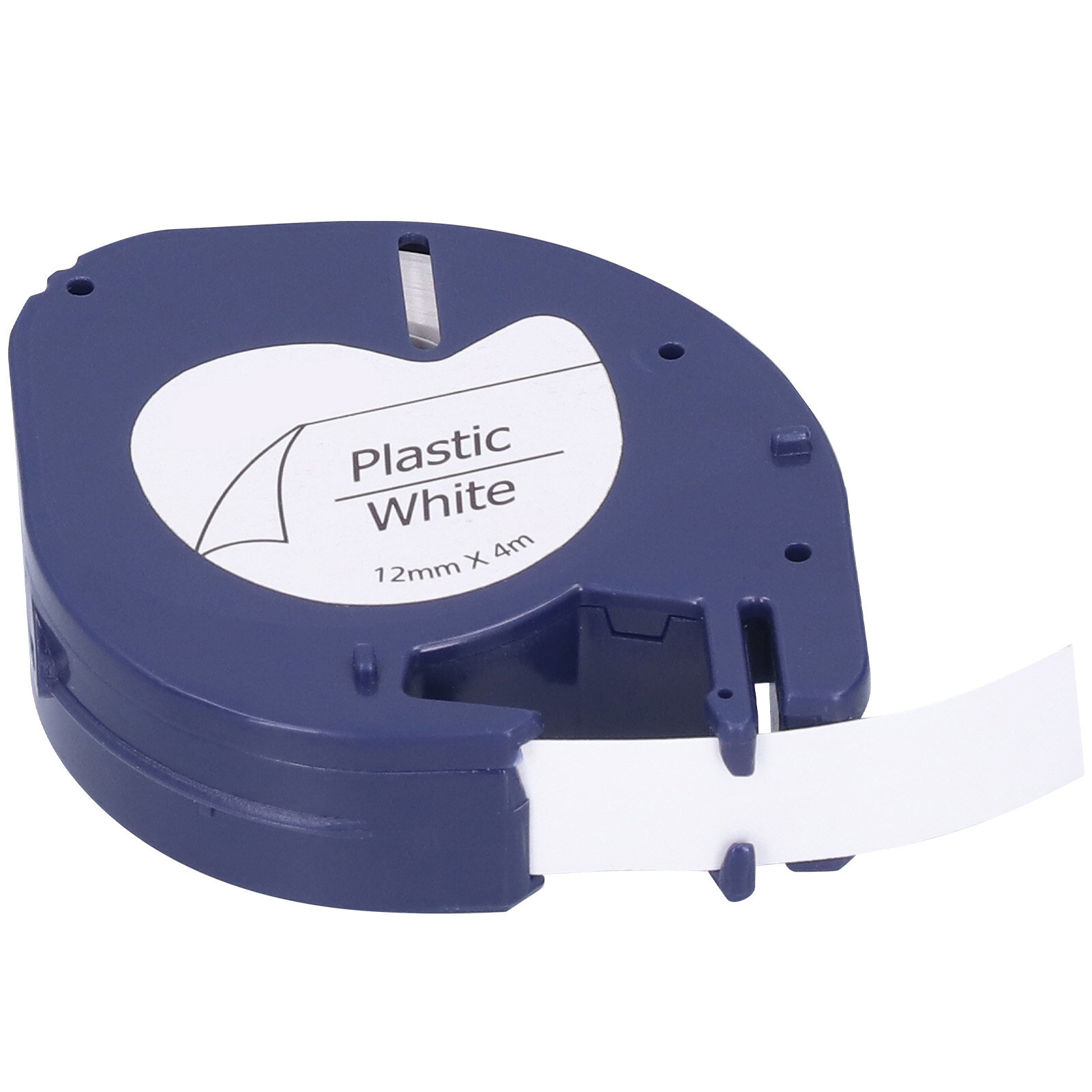 Замена ленты для этикеток для машины DYMO LETRATAG, лента для DIY, аксессуары для печати, 12 мм x 4 метра, черная буква на белом 91201