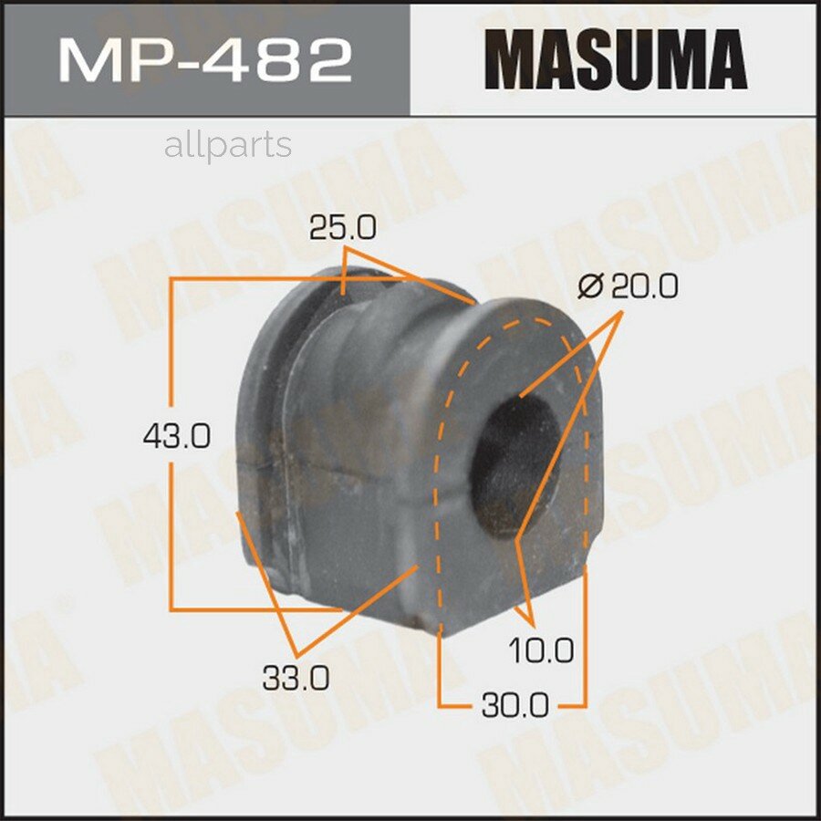 MASUMA MP-482 втулка стабилизатора переднего центр!\ Nissan Primera P11 1.6/1.8 99>