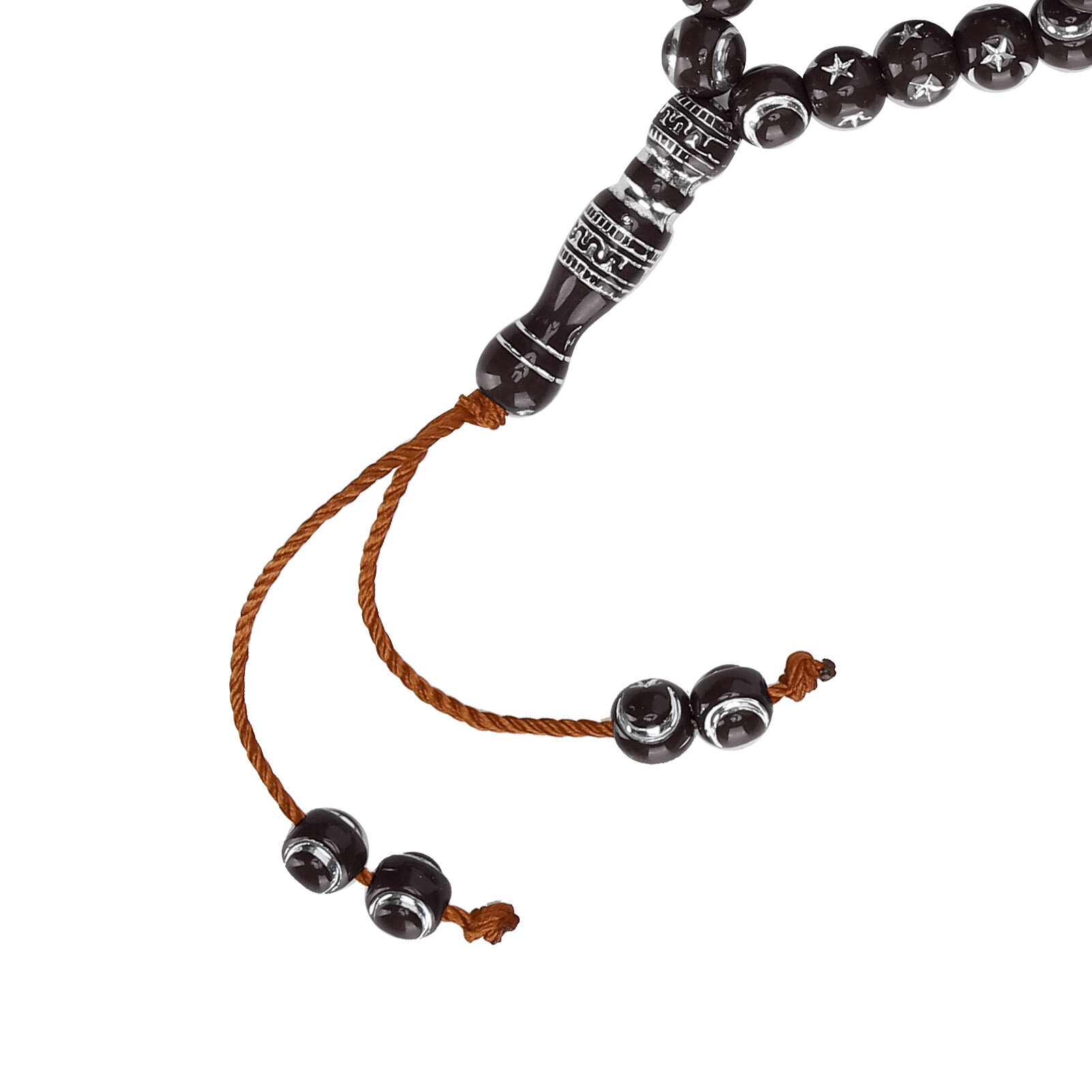 Мусульманские четки, бусины для исламского поклонения, молитвенный инструмент, 99 зерен, смола, позолота, религиозные статьи, глубокий кофе