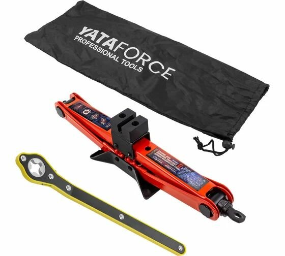 Домкрат механический 'ромб' 2т (hmin115мм, hmax 400мм, L-420мм) YATAFORCE