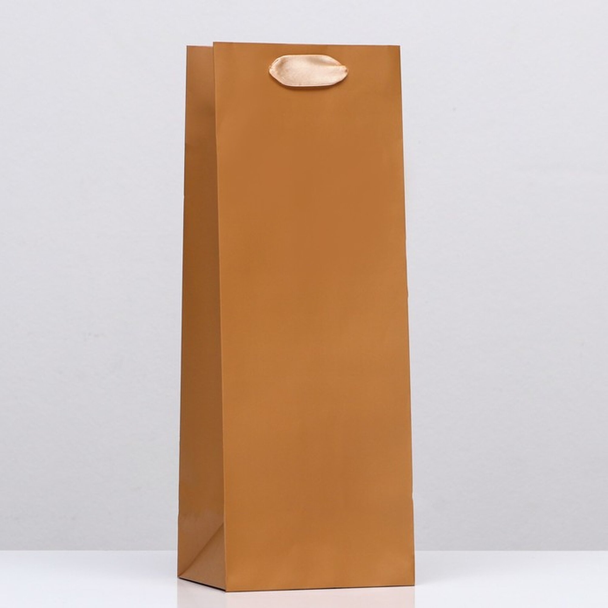 Пакет под бутылку Upak Land, бумага, 13 x 36 x 10 см, коричневый