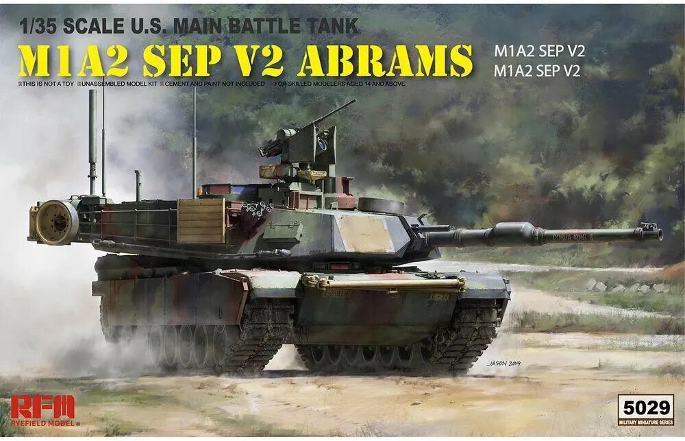 KNOW EASY-Сборная модель танка M1A2 SEP V2 ABRAMS, масштаб 1/35