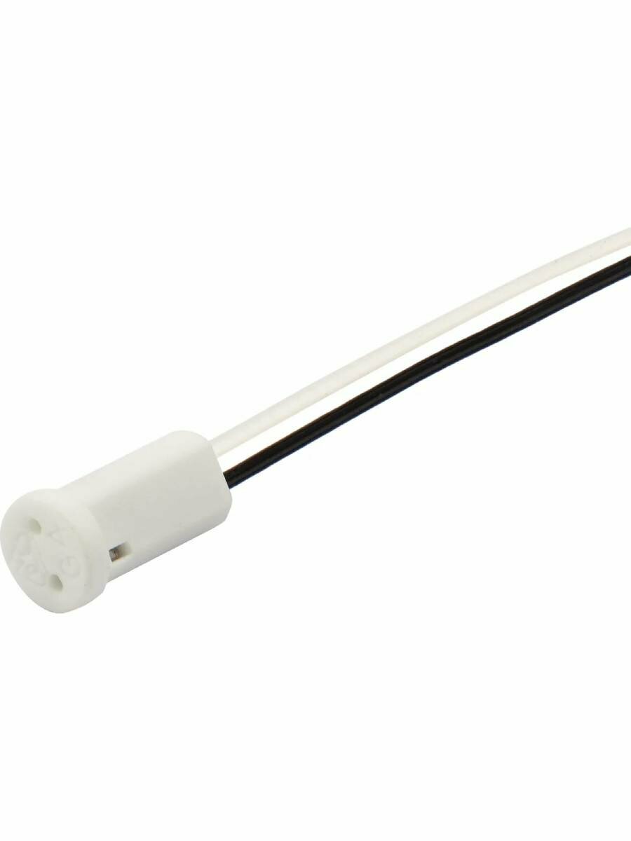 Патрон керамический REXANT цоколь G4 с проводом 15 см белый c этикеткой 11-8880