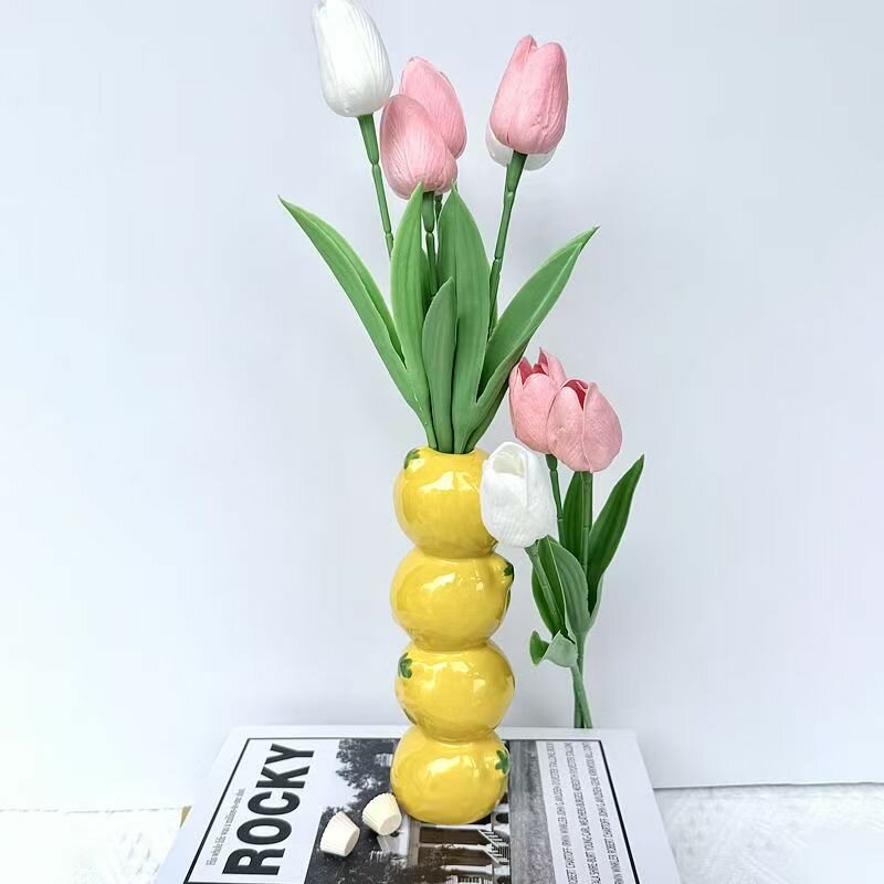 Керамическая ваза, 1 штука, 19 см, ваза для лимона, четырехслойная модель