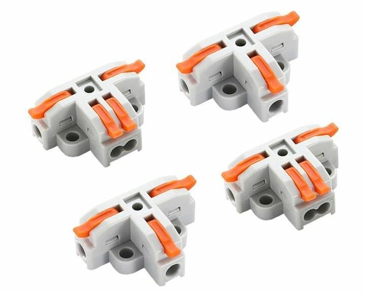 Т4 Клемма соединительная универсальная Т2-образный ответвитель, 2 полюса, с рычагом, 0,08-4,0 PCT-112