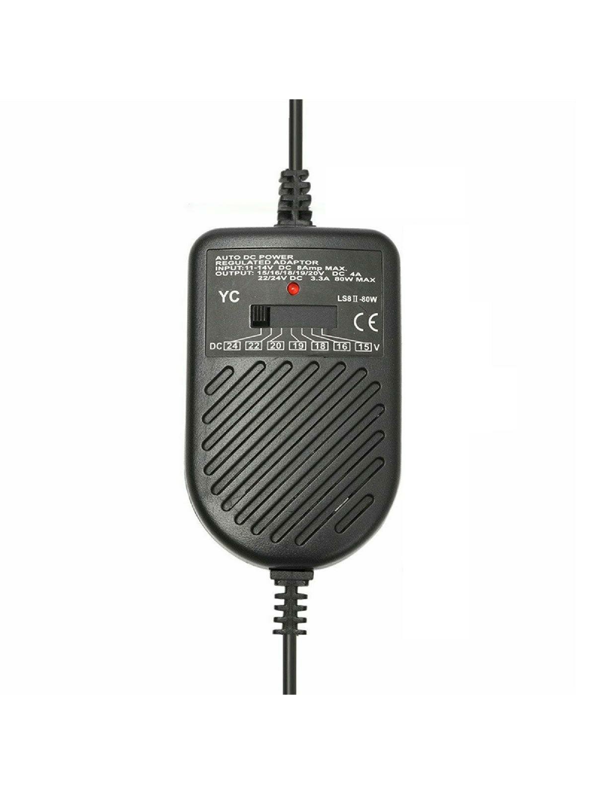 Автомобильное зарядное устройство для ноутбука мощностью 80 Вт, автомобильный многофункциональный универсальный адаптер питания