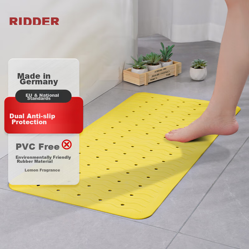 RIDDER German Imported Bathroom Non-Slip Mat, Bathroom Mat for Pregnant Women And Children, Non-Slip TPE Floor Mat, Hollow Design, 38*80cm
