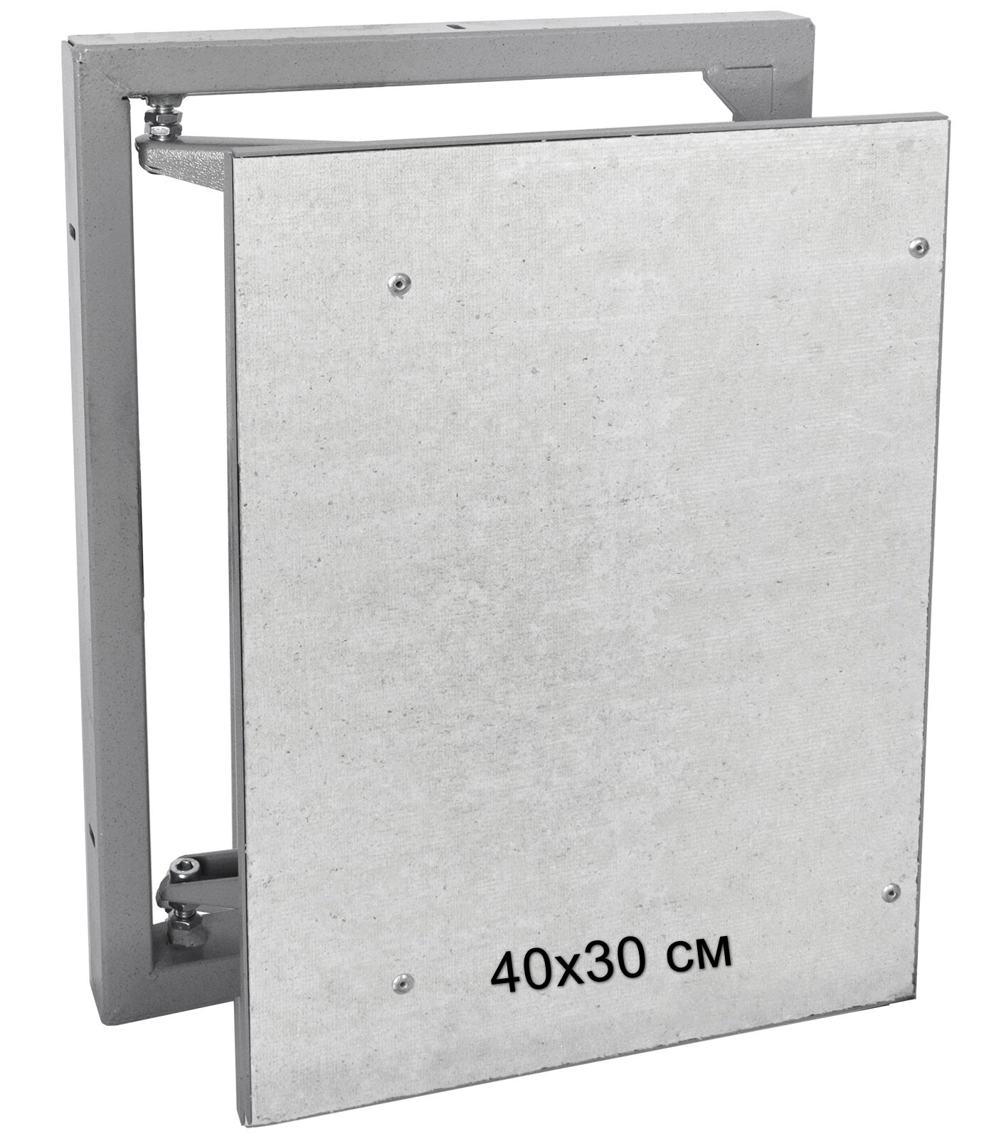 Люк нажимной с регулируемой петлей 40×30 ЛК2МН для скрытого доступа к коммуникациям