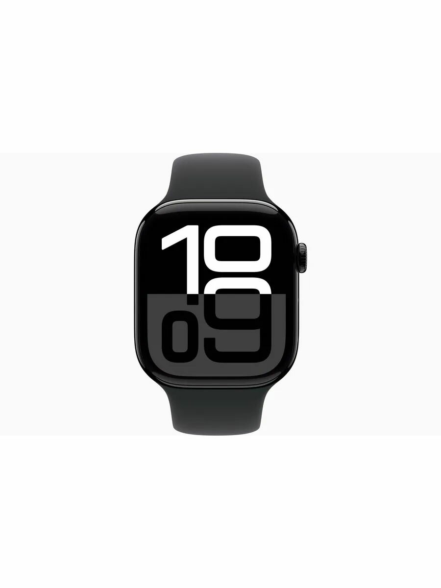 Умные часы Apple S10 42mm, Jet Black Al, Black Sport B - S/M