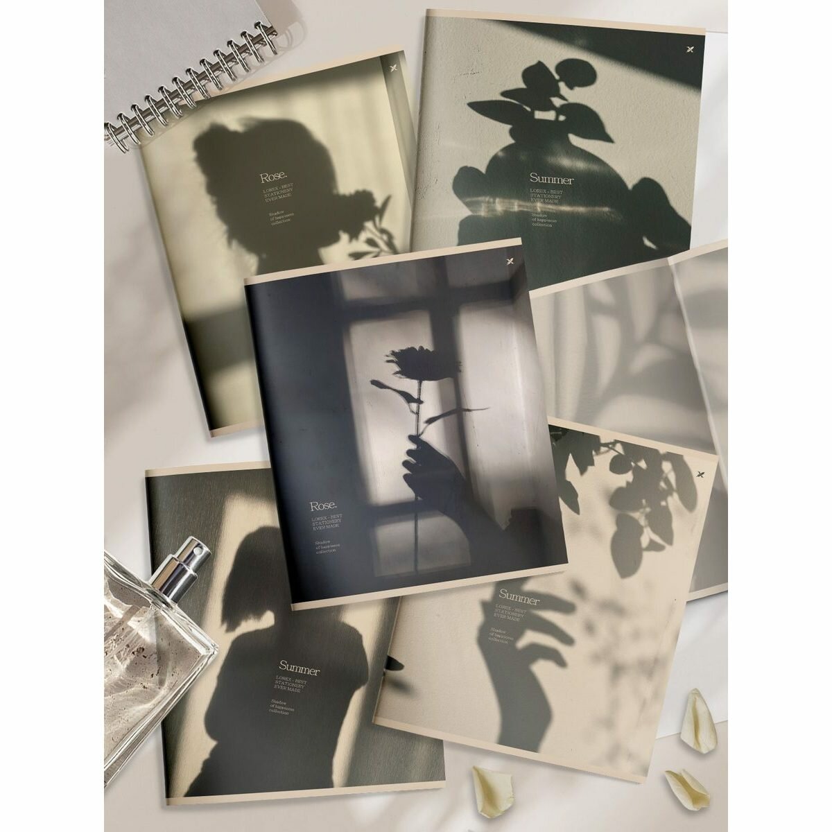 Тетрадь общая 48л, А5 Lorex Shadow Of Happiness, клетка, скрепка, мелованный картон, двойная обложка (Lxcbcl-Soh), 5шт.