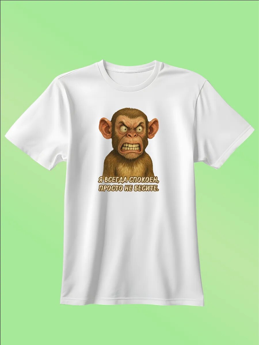 Футболка обезьяна не бесите