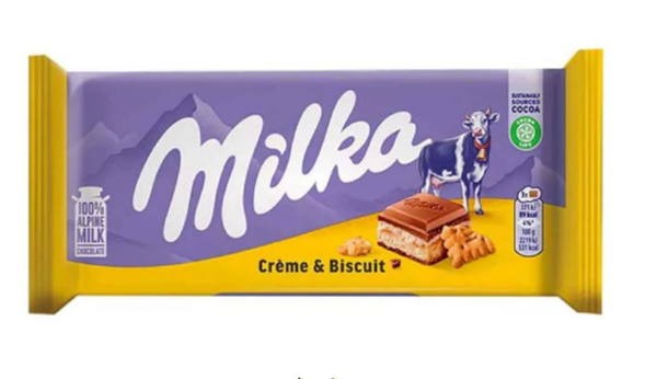 Milka Шоколад молочный Creme Biscuit ,100 г