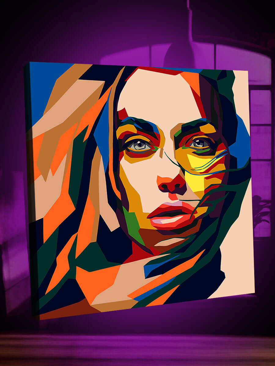 Картина по номерам Портрет девушки Арт / portrait of a girl Art на подрамнике 40*40