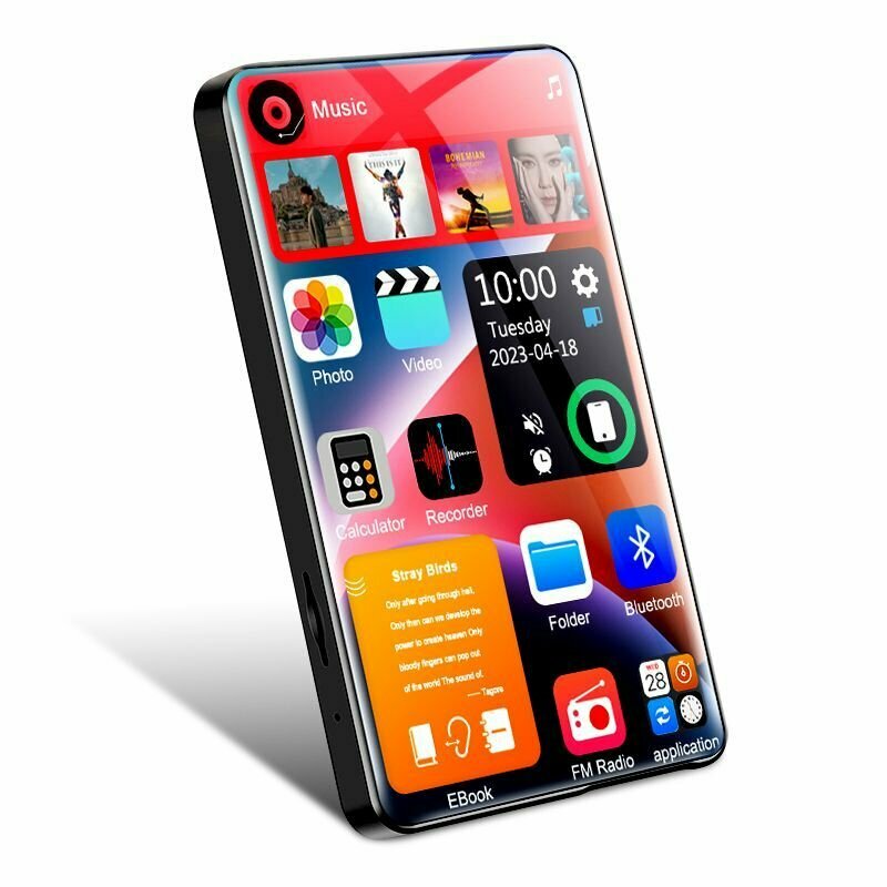 MP3 плеер X20-Новый интерфейс 4.0 дюйма сенсорный экран Bluetooth 5.0 Встроенный динамик Многоязычный 16ГБ-256 ГБ