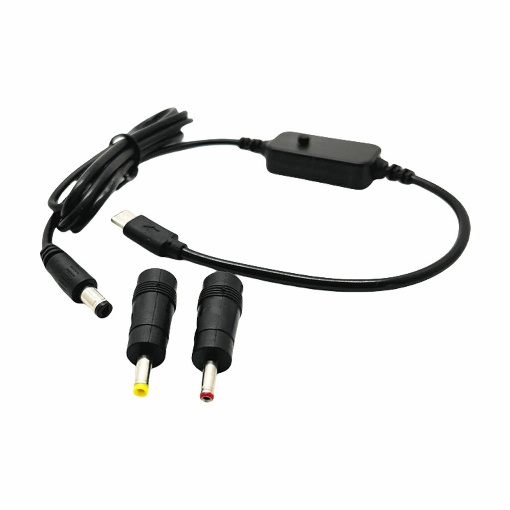 Компьютерные кабели, Type C на DC регулируемое напряжение PD кабель + 2 переходника, 1 комплект