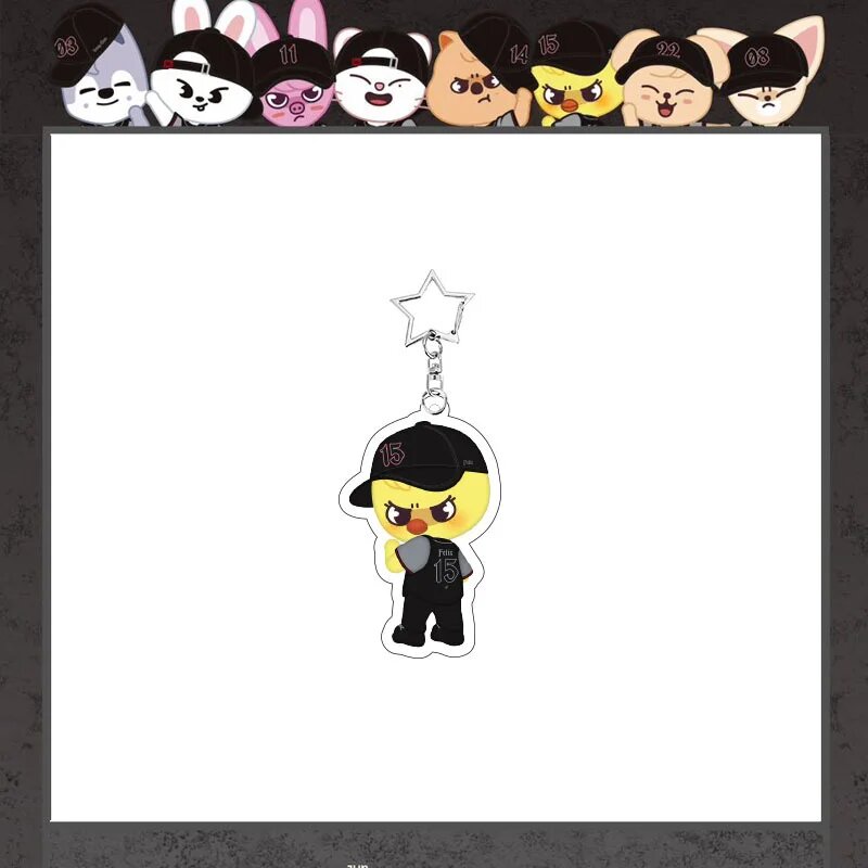 Новый акриловый брелок для бейсбольной одежды Stray Kids SKZoo, обязательный подарок на день рождения для фанатов, подвеска-рюкзак с ключом