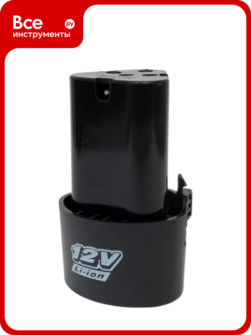 Аккумулятор Li‑Ion WORTEX 0329207 12 В 1.5 Ач для аккумуляторных инструментов литий‑ионная обойма, без индикатора заряда