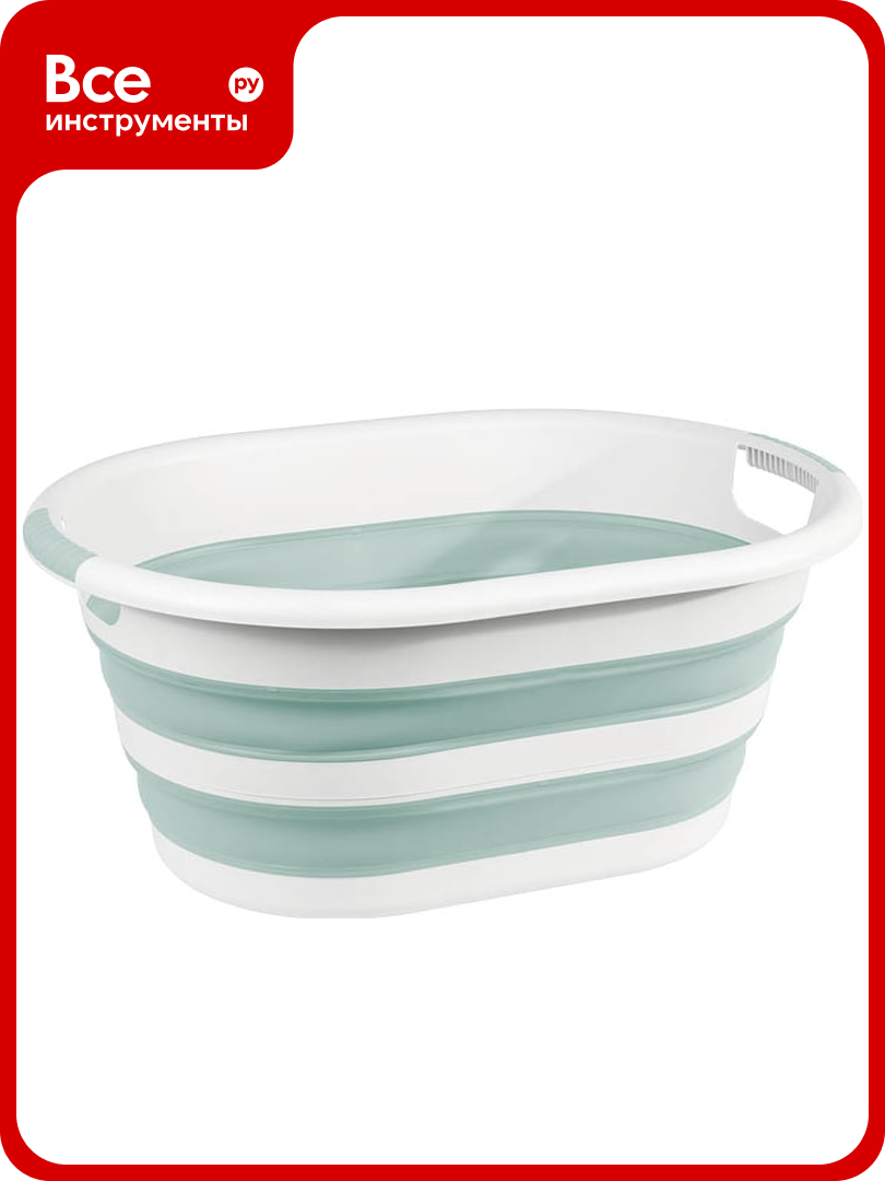 Таз IDEA флекс овальный, 38 л, складной, морская волна М 2515 М 2515 Морская волна, Отличное применение дома или на даче