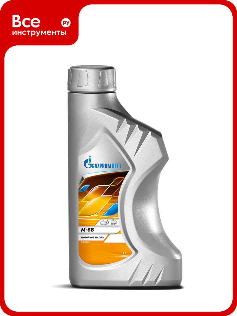 Масло М-8В 1л Gazpromneft 2389901393, для использования среднефорсированных автотракторных дизелях зимнее время, зеленый