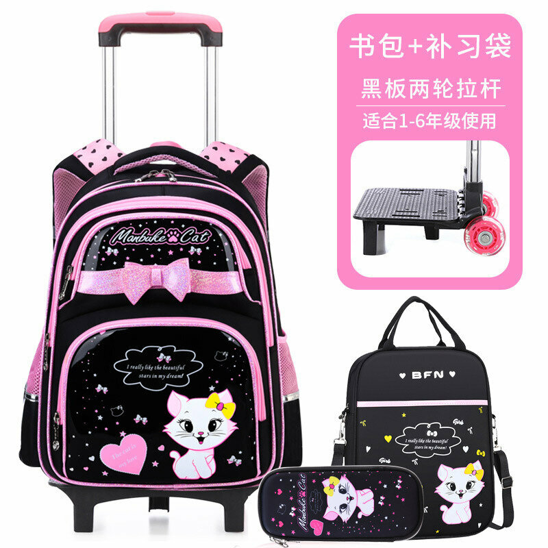 Сумка-тележка, для девочек, 6 колес, водонепроницаемая, 12 л