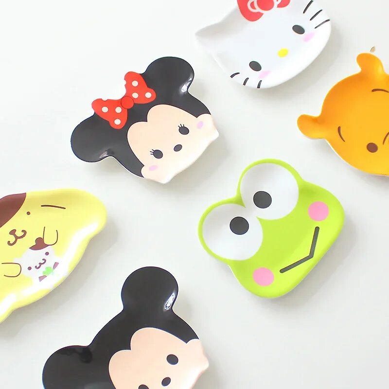 Милые блюдца из смолы в мультяшном стиле, для закусок и украшений