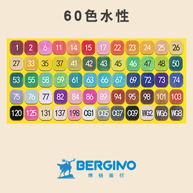 Набор маркеров, акварельные чернила, 60 цветов