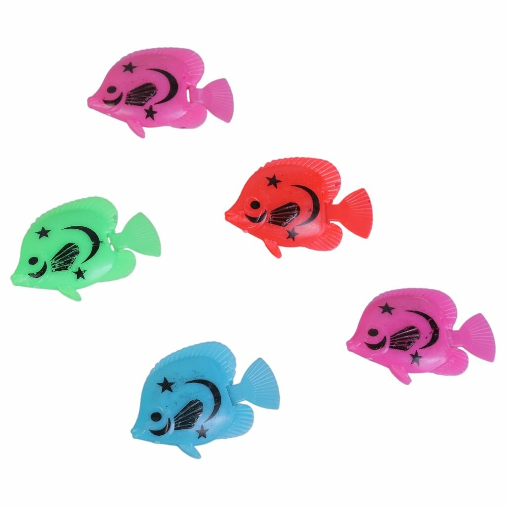Украшение аквариума, Пластиковые рыбки для аквариума (5 шт.)