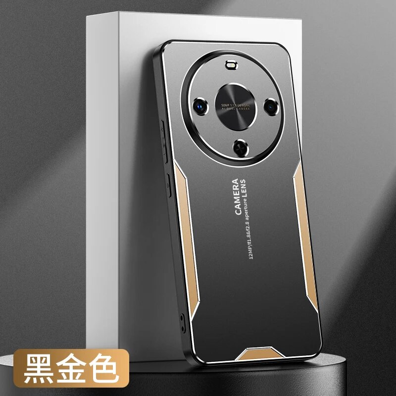 Чехол для Honor X9D 5G, золотой, металлический бампер