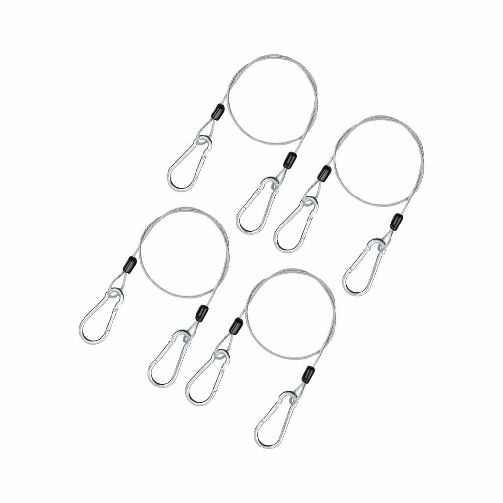 Набор из 4 стальных тросов, устойчивых к погодным условиям, подходит для кемпинга, велосипедов и мотоциклов, - 1,5 метра проволочного троса