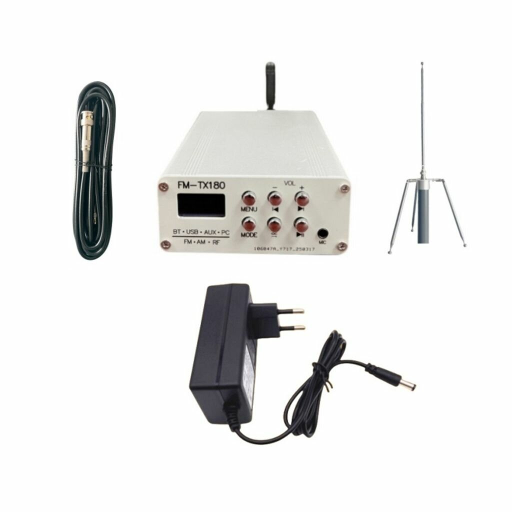 Продвинутый TX180 Беспроводной FM Трансмиттер с входом для микрофонов