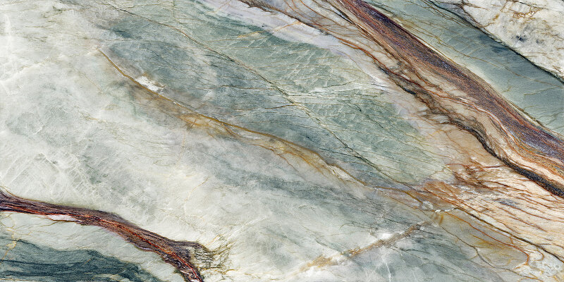 Керамогранит Laparet Magic Green зелёный полированный 80х160 см