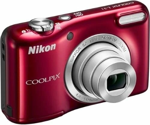Nikon Coolpix L31, Red Цифровой компактный фотоаппарат