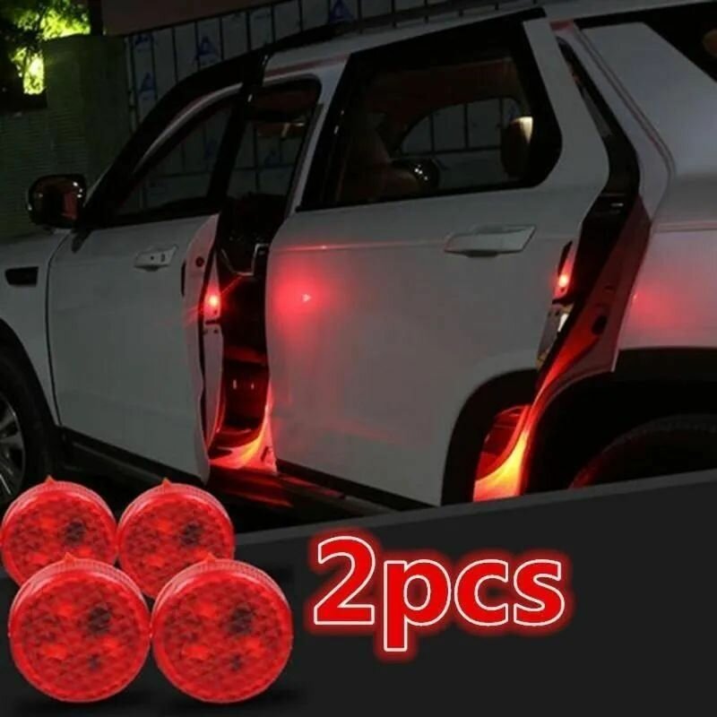 Лампа автомобильная, красный, подсветка в дверь для автомобиля,2 шт