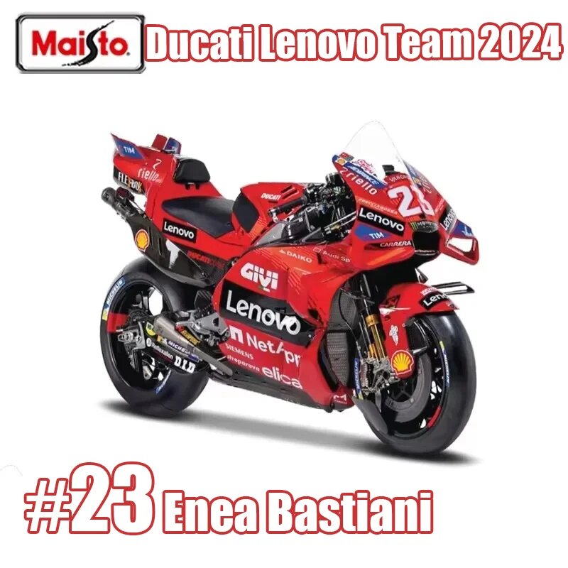 Maisto 1:18 Ducati Lenovo Team 2024 Francesco Bagnaia #23 23 Enea Bastiani