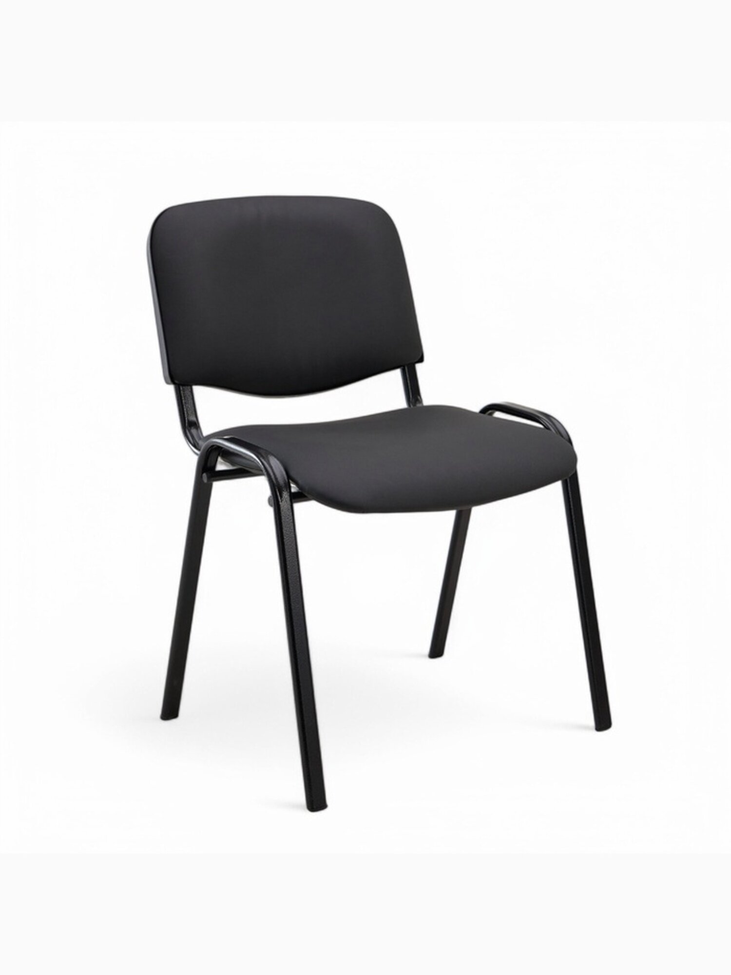Стул Клик Мебель «изо», для посетителей, черный, каркас металл, обивка экокожа