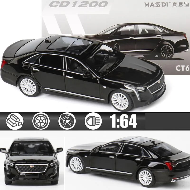 Миниатюрная модель автомобиля из литого металла Кадиллак CT5 CT6 машина металлическая модель 1:64 Cadillac CT5 CT6
