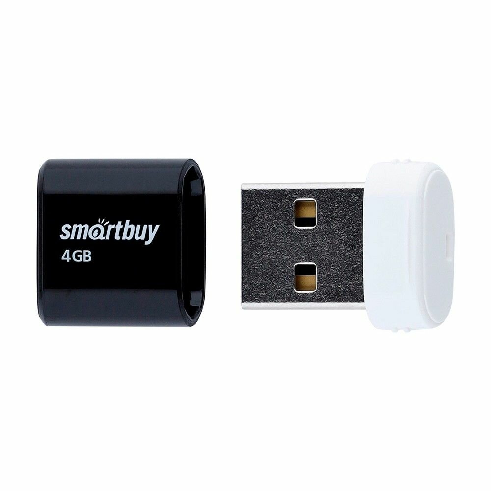Smart buy Носитель информации Smartbuy USB Drive 4GB LARA Black SB4GBLara - K