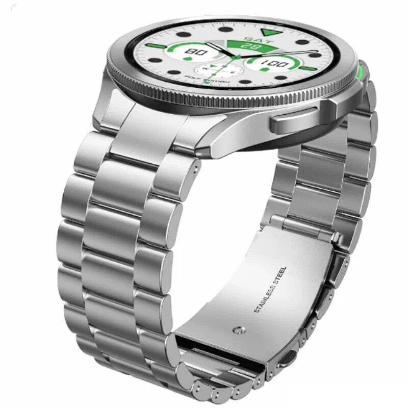 Ремешок из нержавеющей стали без зазоров для Samsung Galaxy Watch 7/6 / 5 / 4 44mm 40mm, Ремешок металлический для Galaxy Watch 6 Classic 47mm 43mm