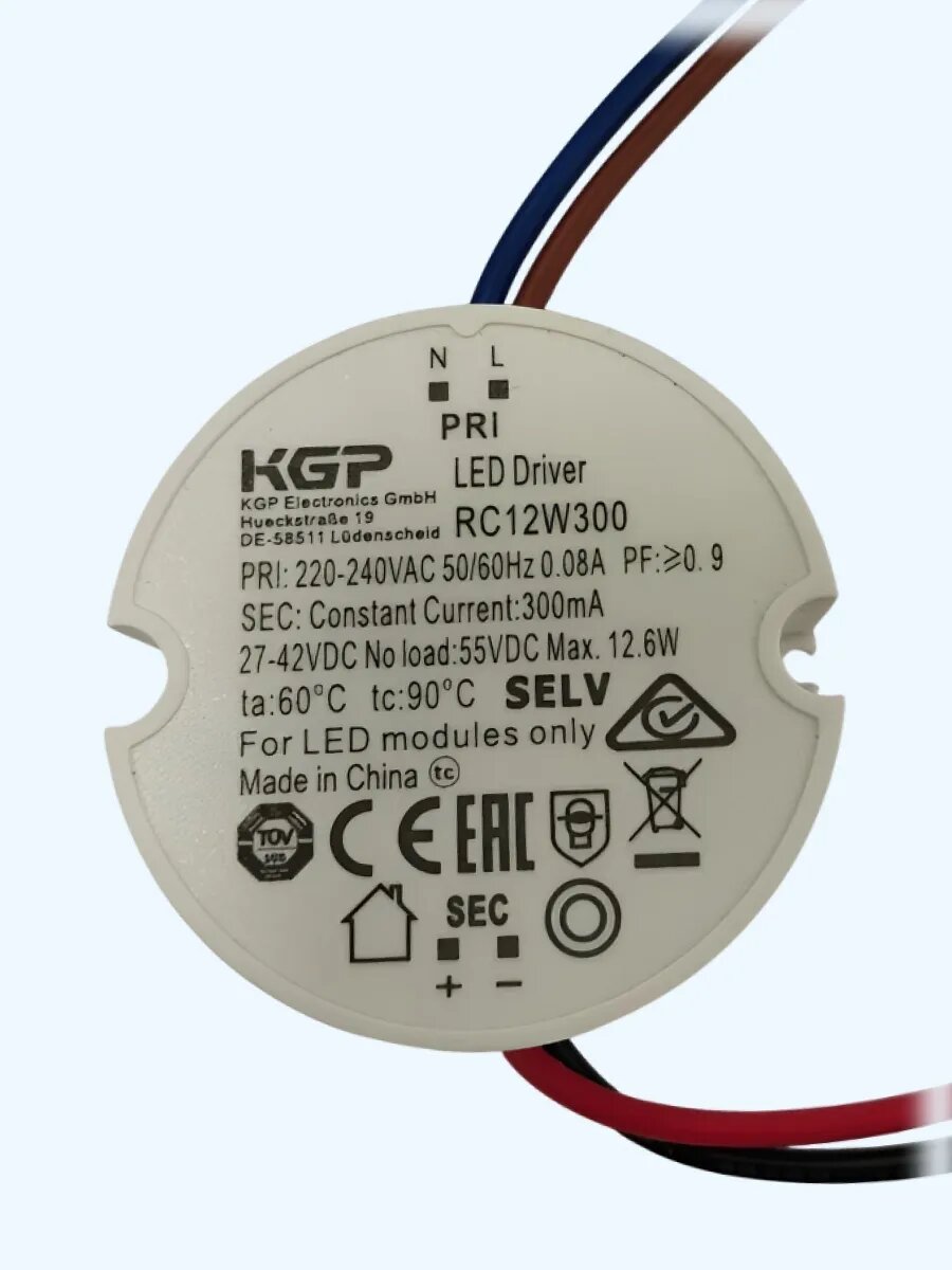 LED-драйвер 12 Вт (0.3А/27-42В)