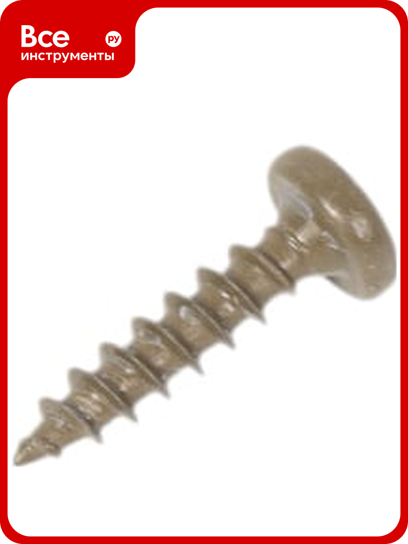 Саморез Гвозdeck Gwozdeck HR универсальный, по дереву, сферический, окрашенный, 4,5x20 Ц Pz, 1000 шт. 20144520ECPZHR1 для наружной отделки