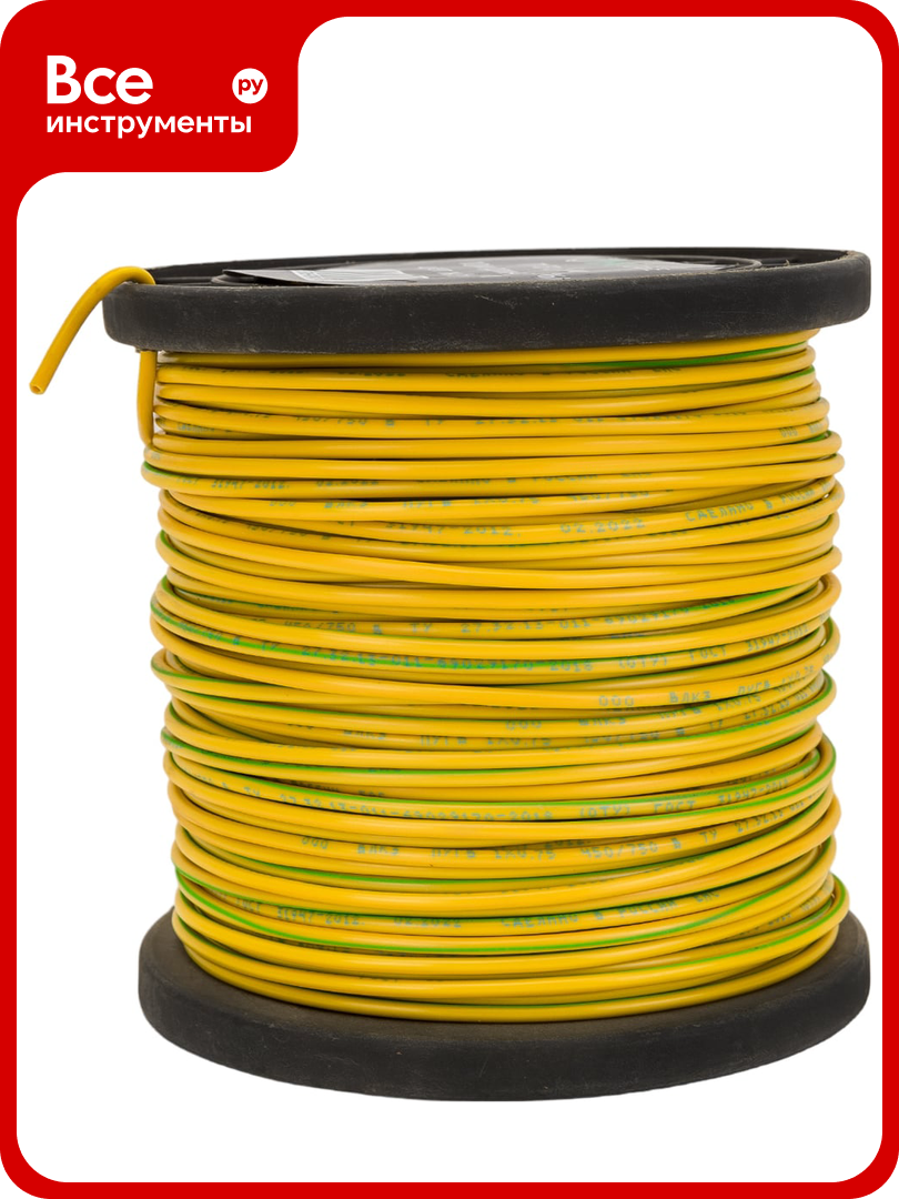 Провод ПУГВ Торкабель 0,75 желтый-зеленый 100м на катушке 0749524536984