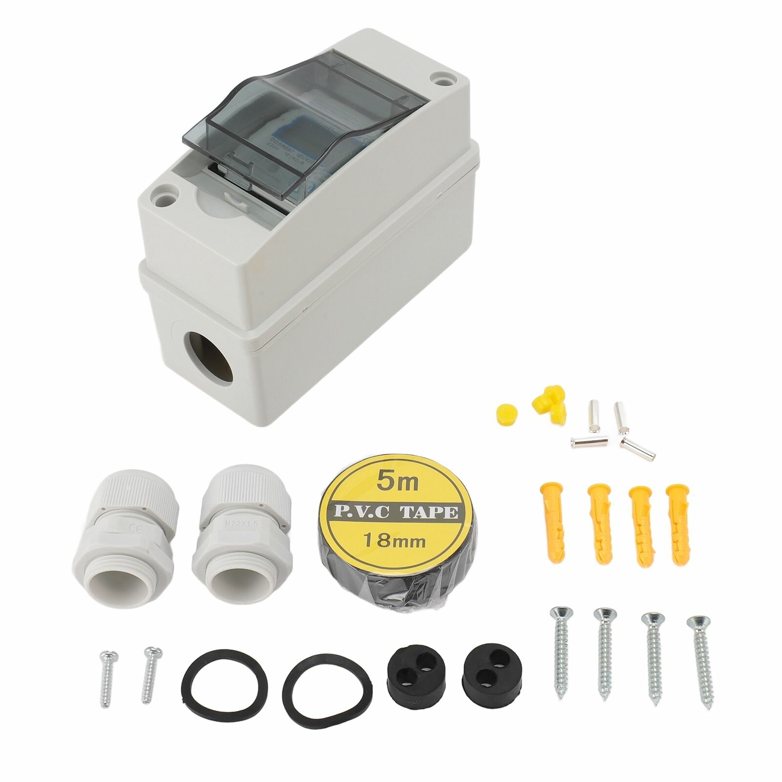 Однофазный счетчик электроэнергии с ЖК-дисплеем с подсветкой, 35-миллиметровый счетчик мощности на DIN-рейку с водонепроницаемым корпусом, переменный ток 220 В