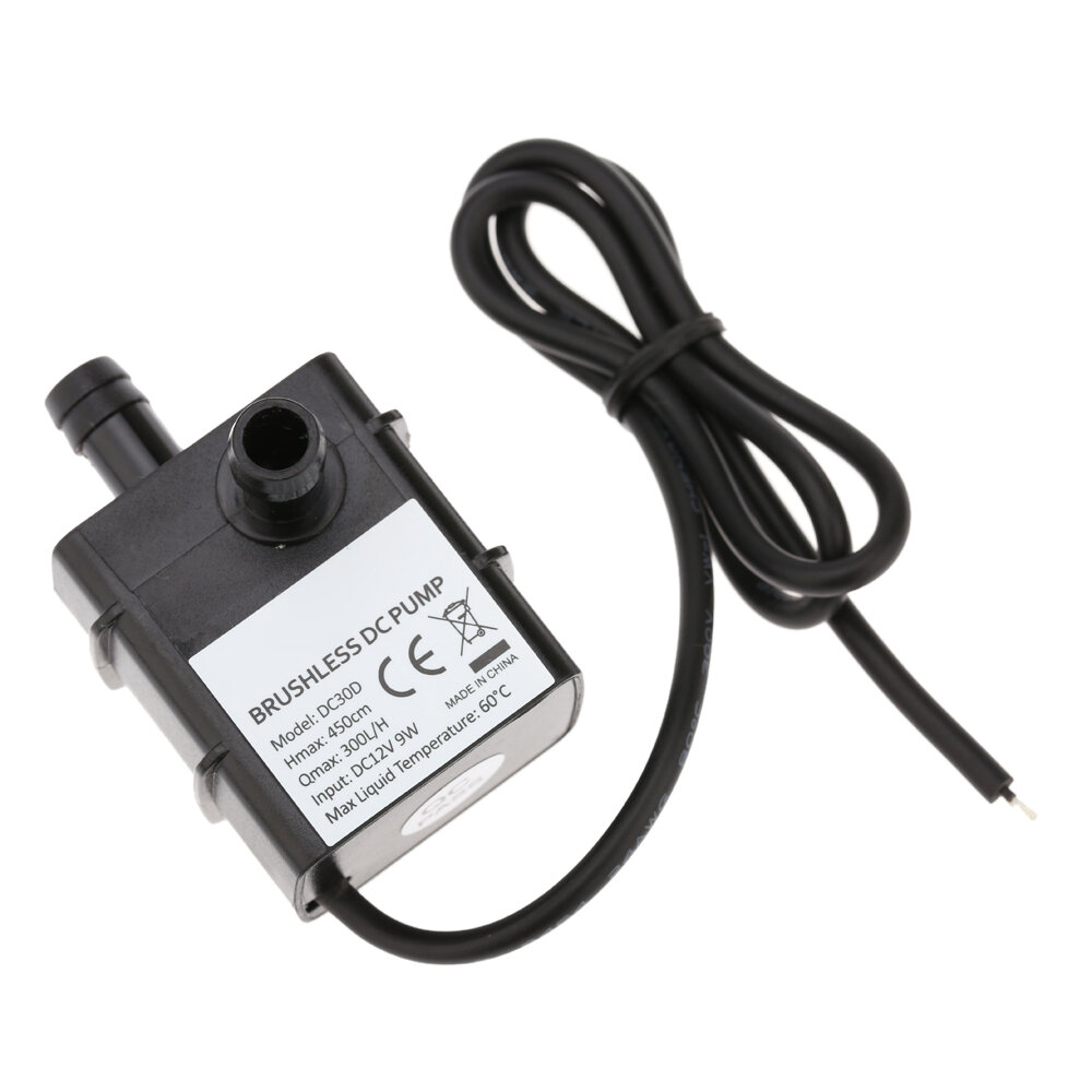 Decdeal ультра-тихий мини DC12V 9W микро бесщеточный водяной масляный насос водонепроницаемый погружной фонтан аквариум циркуляция 300 л/ч подъем 450 см
