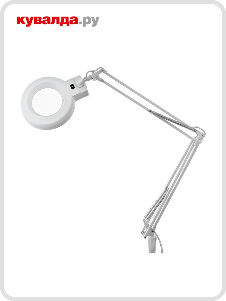 Лупа REXANT 31-0021 на струбцине круглая 8D с подсветкой, ø127мм