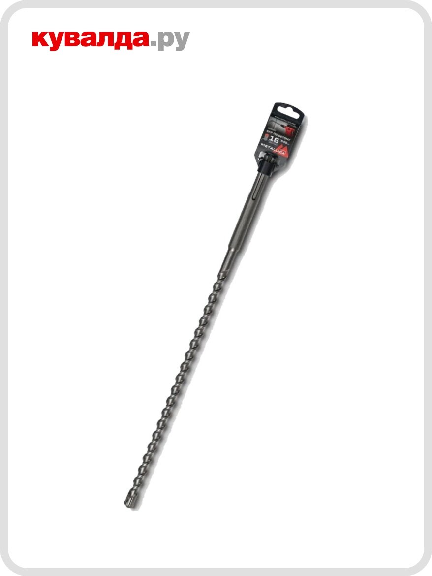 Бур SDS-Max METALLICA Ultra 16х540/400 мм по бетону Х-напайка, 2 спирали