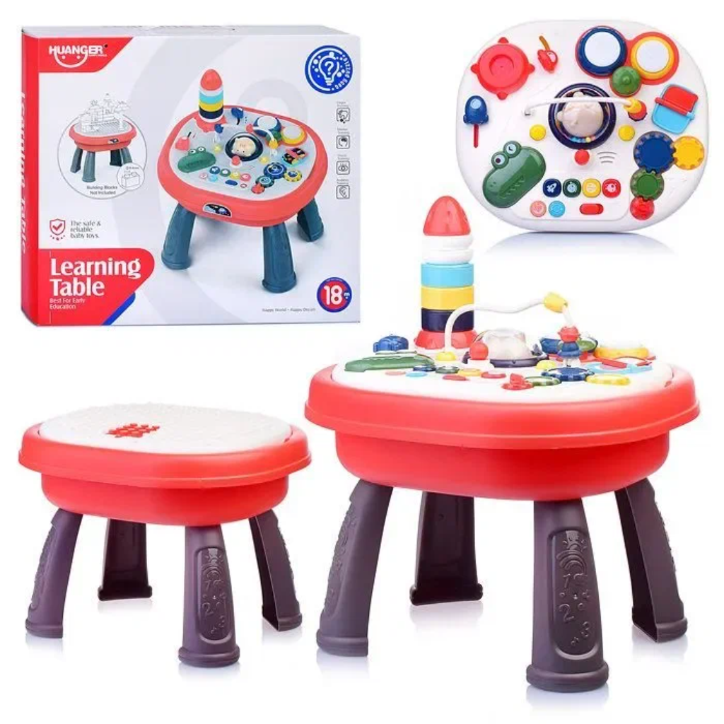 Столик развивающий для малышей Huanger Фабрика фантазий YS281491, красный/белый