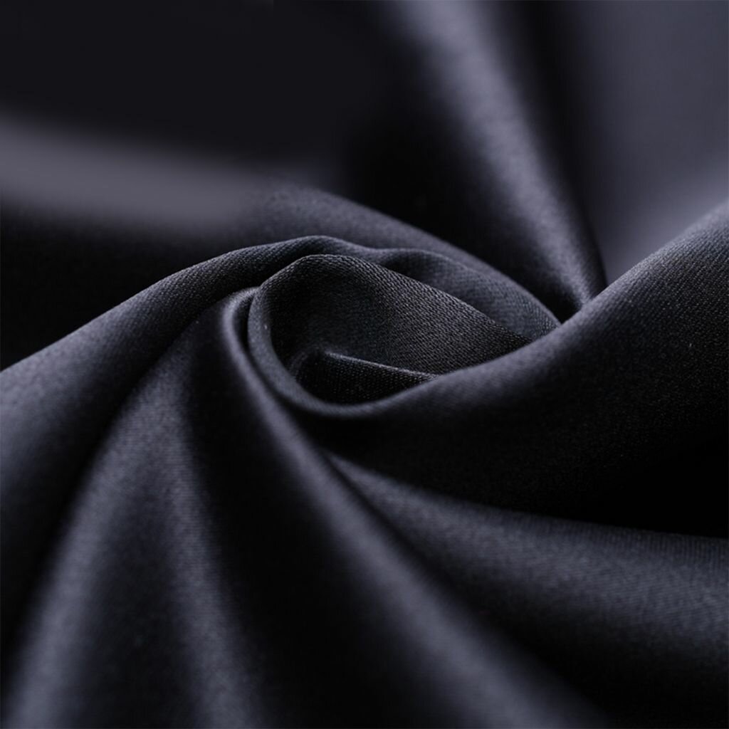 1 кусок атласной ткани, матовая атласная ткань-черный