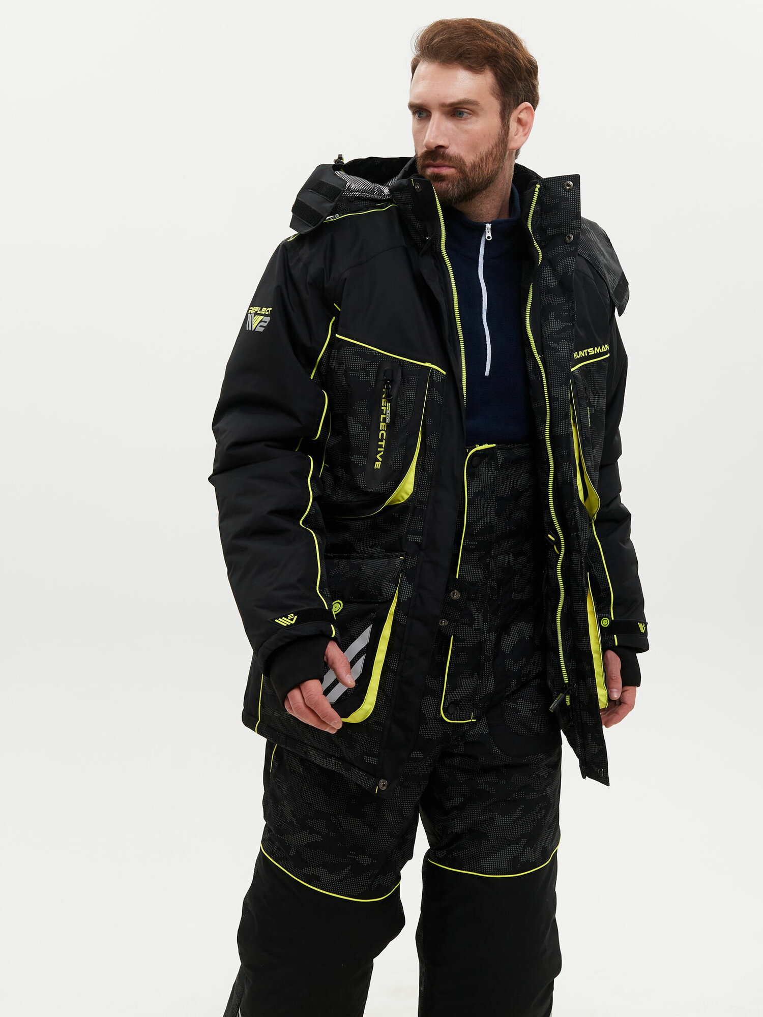 Костюм зимний Siberia Reflect V2 ткань Breathable Reflex Membrane цвет Черный